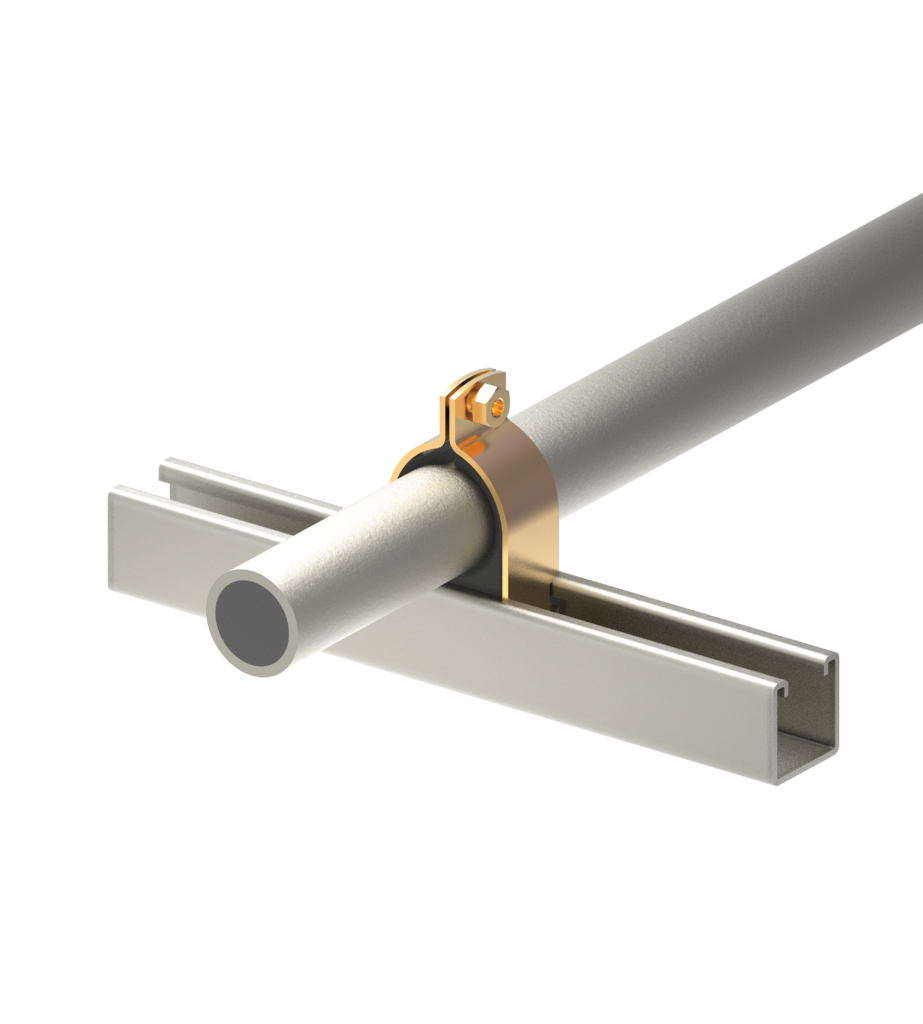 CUSHIONED OD/TUBE STRUT CLAMP – Custom Strut & Roll Forming
